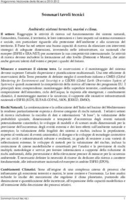 Sommari tavoli tecnici Ambiente: sistemi terrestri, marini e clima ...