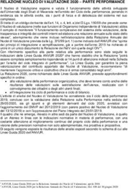 RELAZIONE NUCLEO DI VALUTAZONE 2020 - PARTE PERFORMANCE - Università di ...